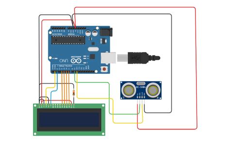 Circuit Design Distance Sensor Tinkercad