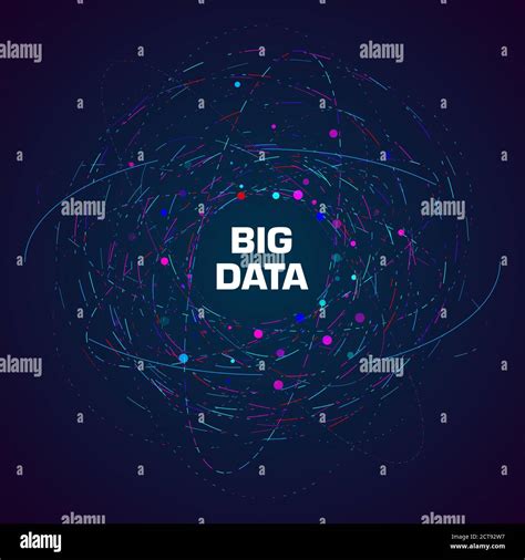 Big Data Visualization An Abstract Circular Cluster Of Points