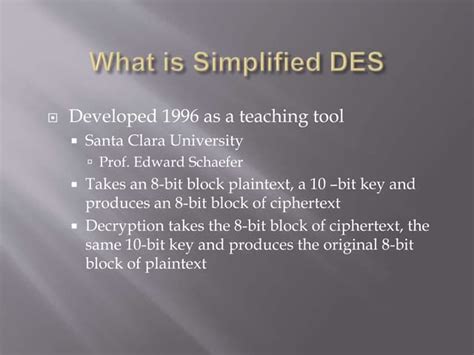 06 Simplified Data Encryption Standardpptx