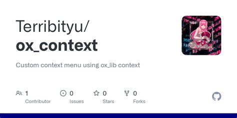 GitHub Terribityu Ox Context Custom Context Menu Using Ox Lib Context