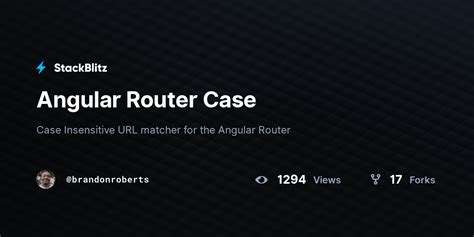 angular router case stackblitz