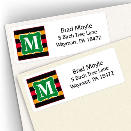 Monogram Address Label