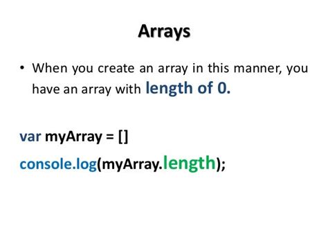 Javascript Arrays An Array Is A Special Variable Which By Okonu