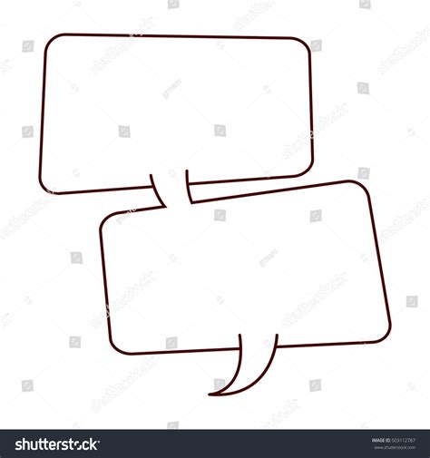 Silhouette Two Rounded Rectangle Callout Stock Vector Royalty Free 503112787 Shutterstock