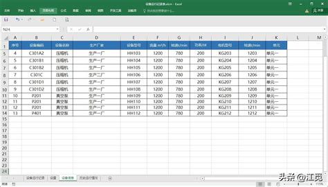 设备运行功率统计，excel工作表这么做，很实用 正数办公