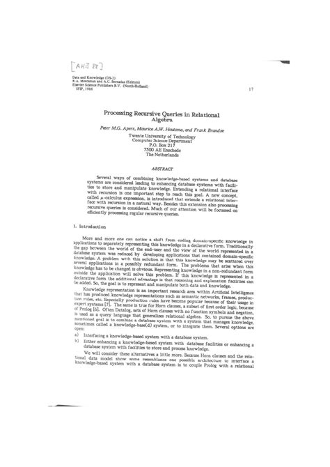 pdf processing recursive queries in relational algebra