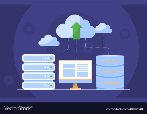 Cloud Computing Server Concept Royalty Free Vector Image