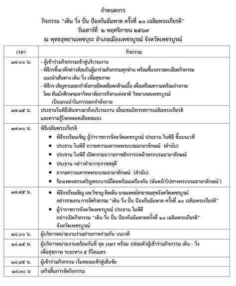 เพชรบูรณ์ เดิน วิ่ง เฉลิมพระเกียรติฯ
