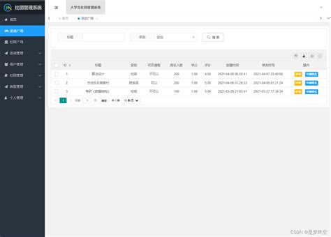 Java毕业设计027—springboot大学生社团管理系统源代码数据库java高校社团管理系统 Csdn博客