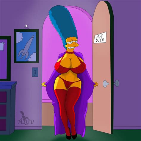 Rule 34 Big Breasts Breasts Female Marge Simpson Milf Mluv The Simpsons Underwear 7095823