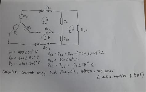 solved calculate using mesh analysis then solve for line to