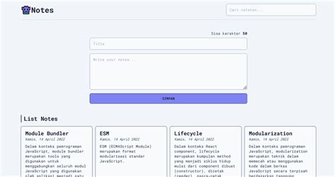Github Gerrygeop Personal Notes Dicoding Submission React