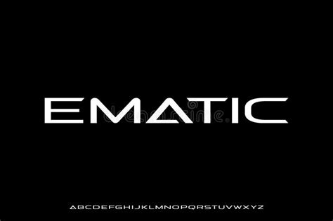 Modern Futuristic Extended Display Font Vector Stock Vector