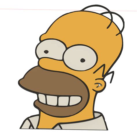 Homer Simpson Head Full And Split By Nerf Herder Download Free Stl Model