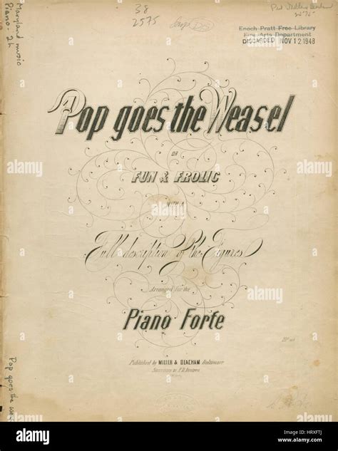 Sheet Music Cover Image Of The Song Pop Goes The Weasel Or Fun And