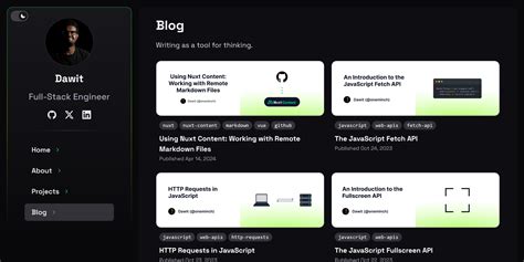 Github Oneminch Minch Dev My Personal Site Overengineered With Nuxt Tailwind
