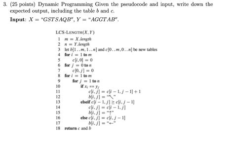 Solved Points Dynamic Programming Given The Chegg