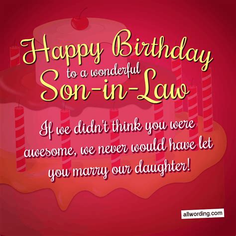 30 Clever Birthday Wishes For A Son In Law
