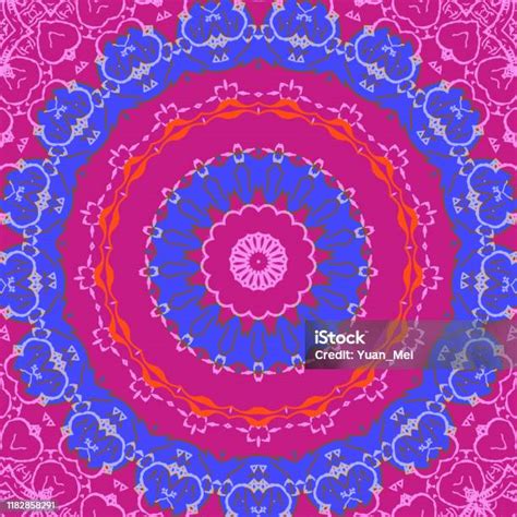 만화경 벡터 다채로운 신성한 기호입니다 민족 패턴입니다 아시아 인도 동양 패턴 벡터 벡터 일러스트레이션 가리기에 대한 스톡 벡터