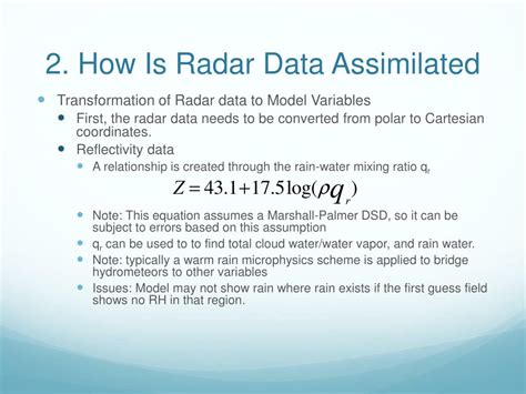 Ppt Radar Data Assimilation Powerpoint Presentation Free Download Id 2574607