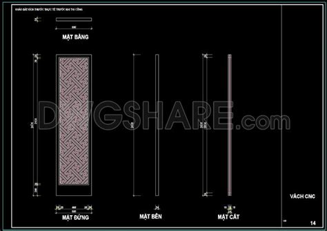 208 Free Download Cnc Partition Panel Cad Drawing Detailed Design