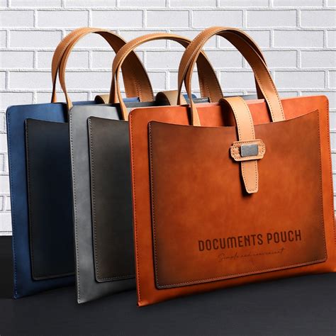 กระเป๋าใส่เอกสาร ขนาดa4 วัสดุเป็นหนังกันน้ำ สามารถใส่เอกเอกสารทางธุรกิจ