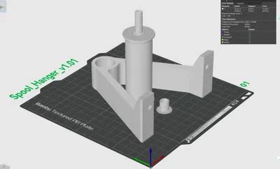 Top Mounted Hanging Spool Roller 608 Bearings Free 3d Print Model