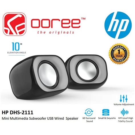 Hp Dhs Wired Mini Multimedia Usb Speaker With Mm Sigle Plug Connection For Pc Laptop