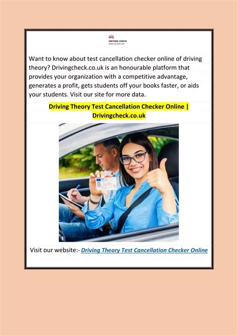 PPT Driving Theory Test Cancellation Checker Online Drivingcheck Co Uk PowerPoint Presentation