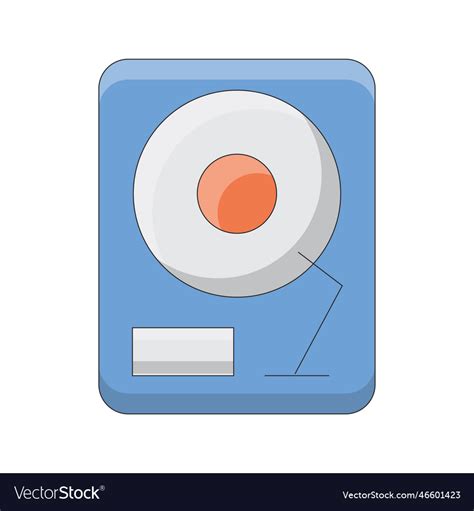 Hard Disk Fill Outline Icon Style Royalty Free Vector Image