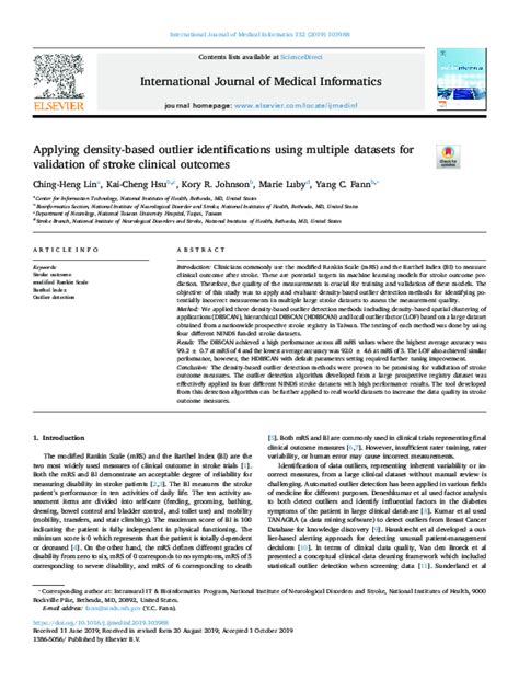 Pdf Applying Density Based Outlier Identifications Using Multiple Datasets For Validation Of