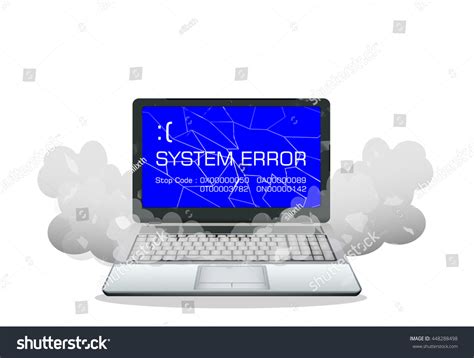9 064 Imágenes Fotos De Stock Objetos En 3d Y Vectores Sobre Broken Laptop Isolated Shutterstock
