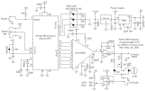 Arduino Lfo Waveform Generator V1 Basiccircuit Circuit Diagram