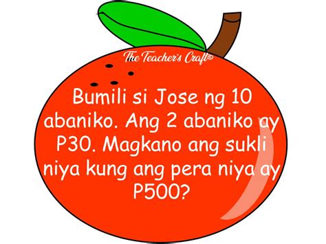 Math Word Problems In Filipino The Teachers Craft
