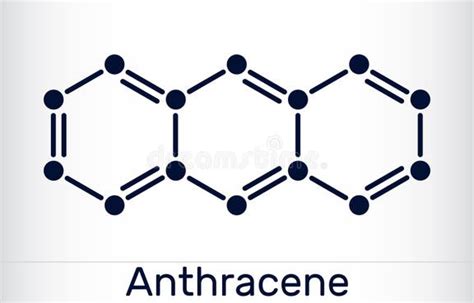 Anthracene Molecule It Is Polycyclic Aromatic Hydrocarbon Pah Skeletal Chemical Formula Stock