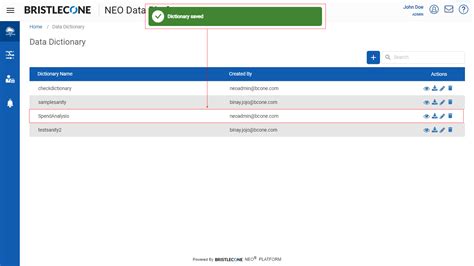 Data Dictionary Dashboard