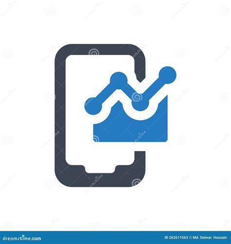 Mobile Analytic Report Icon Stock Vector Illustration Of Vector Icon 262611563