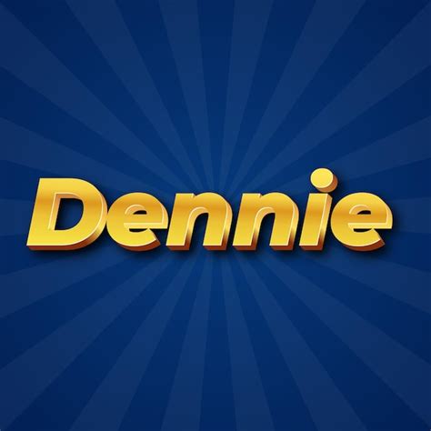 Premium Photo Dennie Text Effect Gold  Attractive Background Card