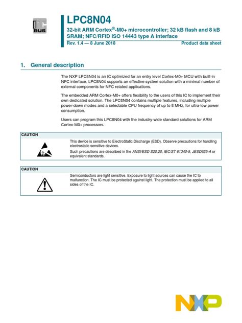 32 Bit Arm Cortex M0 Microcontroller Pdf Microcontroller Computer Science