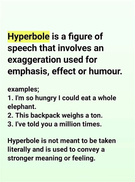 Figure Of Speech Hyperbole Meaning And Examples English Englishgrammar Shorts Youtube