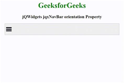 Jqwidgets Jqxnavbar 方向属性 码农参考