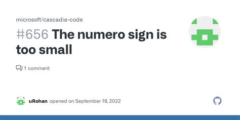 The Numero Sign Is Too Small · Issue 656 · Microsoft Cascadia Code