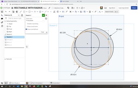 Rounded Rectangle With Radii Onshape