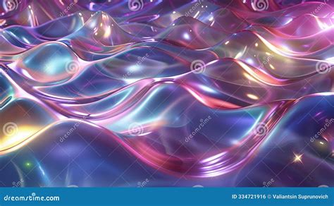 A Mesmerizing Abstract Background Composed Of Fluid Wave Like Structures In Iridescent Hues