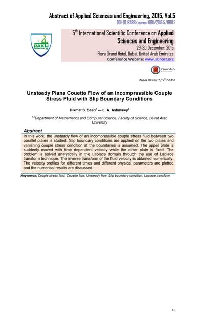 Unsteady Plane Couette Flow Of An Incompressible Couple Stress Fluid With Slip Boundary