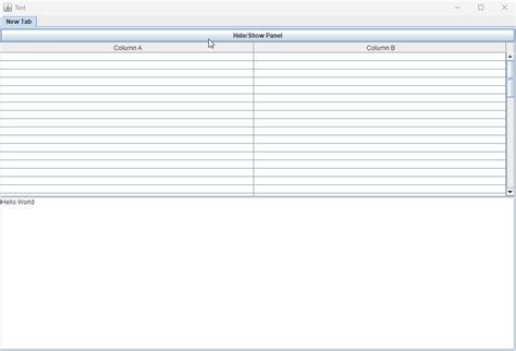 Java Hide And Resize Panel In Gridbaglayout During Runtime Stack