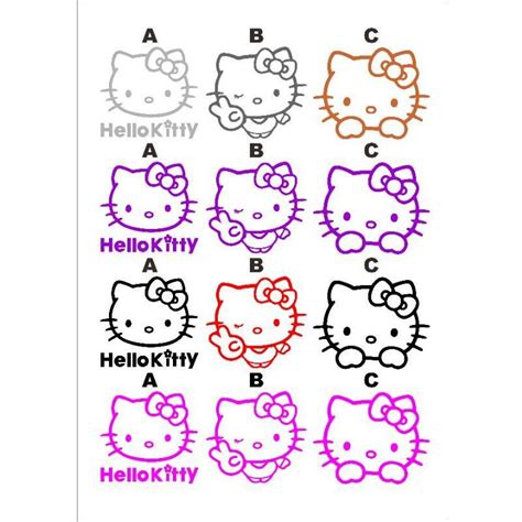 Jual Sticker Kepala Hello Kitty Cuting Shopee Indonesia