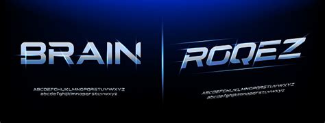 스포츠 현대 미래 알파벳 글꼴입니다 기술 디지털 영화 로고 디자인에 대한 타이포그래피 도시 스타일의 글꼴 벡터 일러스트레이션 3