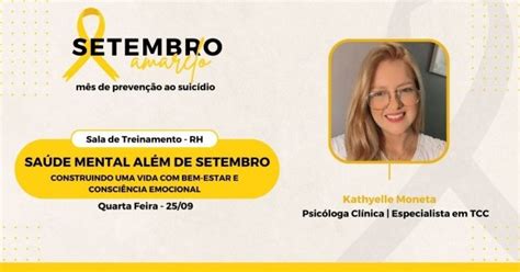 Palestra Sobre Setembro Amarelo Em Paulista Sympla