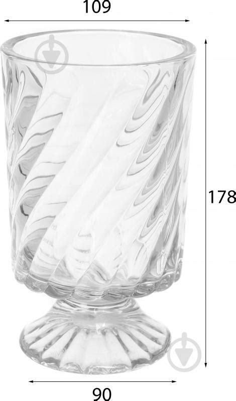 ᐉ Ваза на ножке Texture 1018 18 см прозрачная • Купить в Киеве Украине • Лучшая цена в Эпицентр